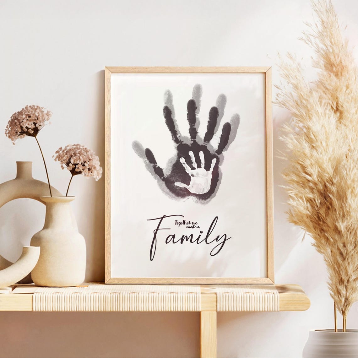 Family Handprint Art Project: DIY Keepsake (digital Download, US Letter ...