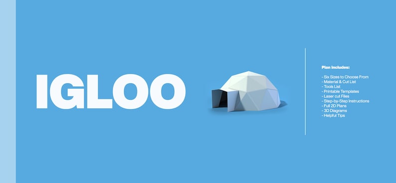 DIY Igloo / Six Sizes Included From 5ft to 10ft / Made Easy With Just Foam Board & Duct Tape - Etsy