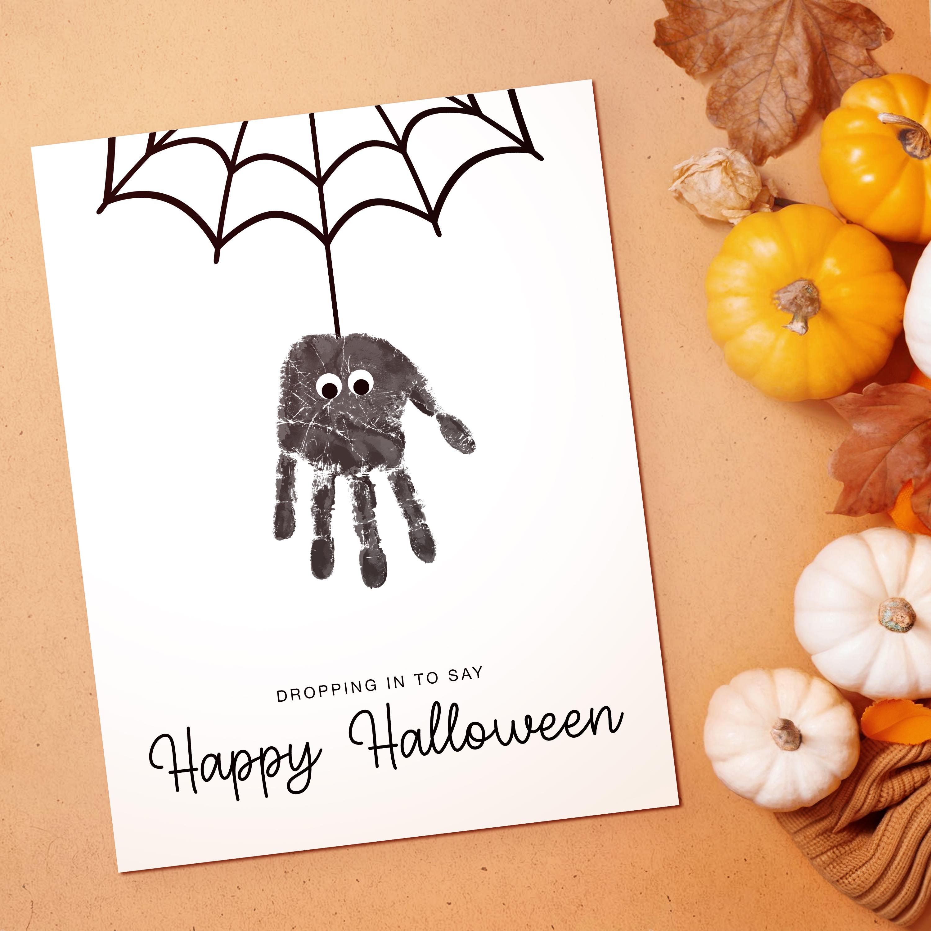 Kids Halloween Spider Handprint Craft: DIY Memory Art (digital Download ...