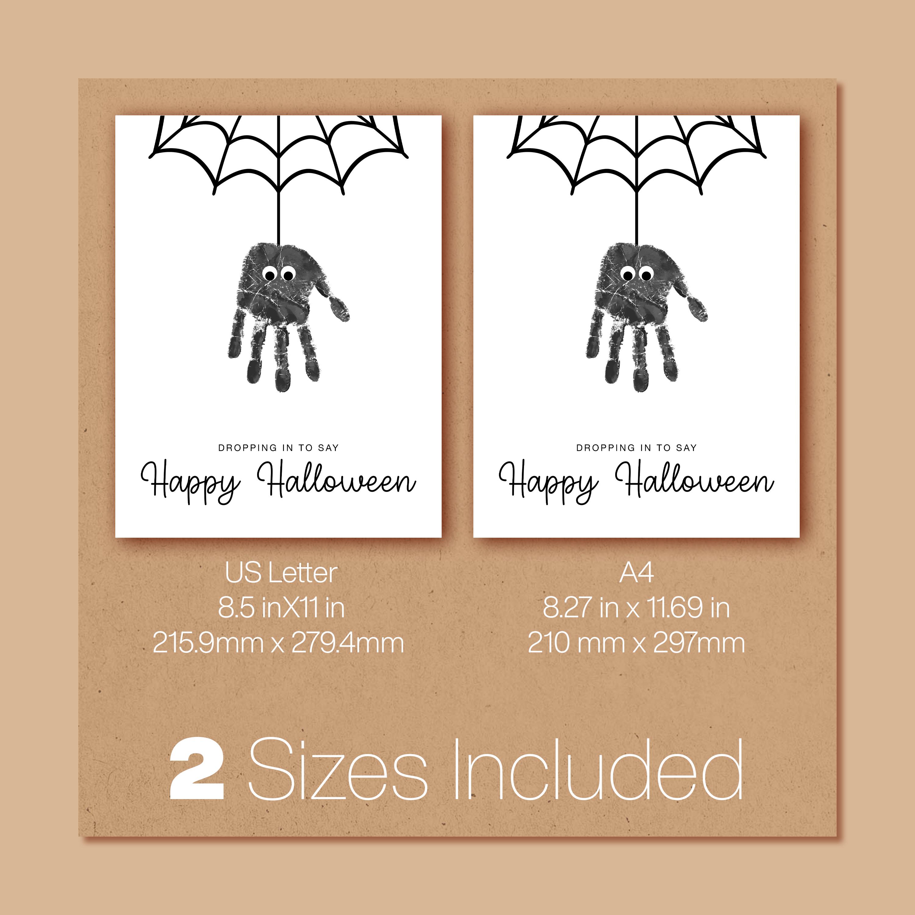 Kids Halloween Spider Handprint Craft: DIY Memory Art (digital Download ...