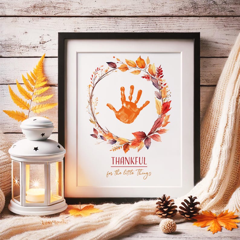 DIY Kids Handprint Fall Wreath Painting Project – Create Memories That ...