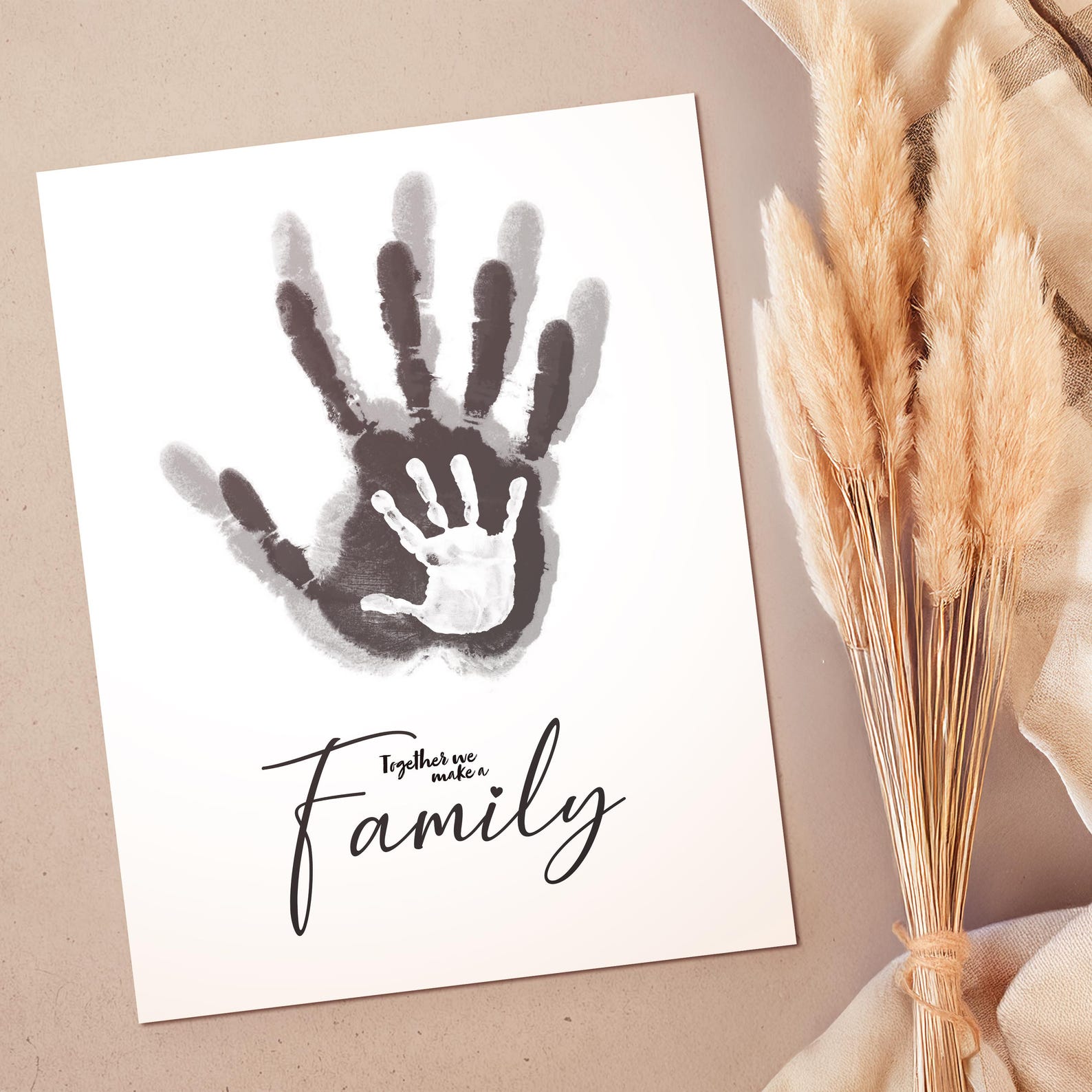 Family Handprint Art Project: DIY Keepsake (digital Download, US Letter ...