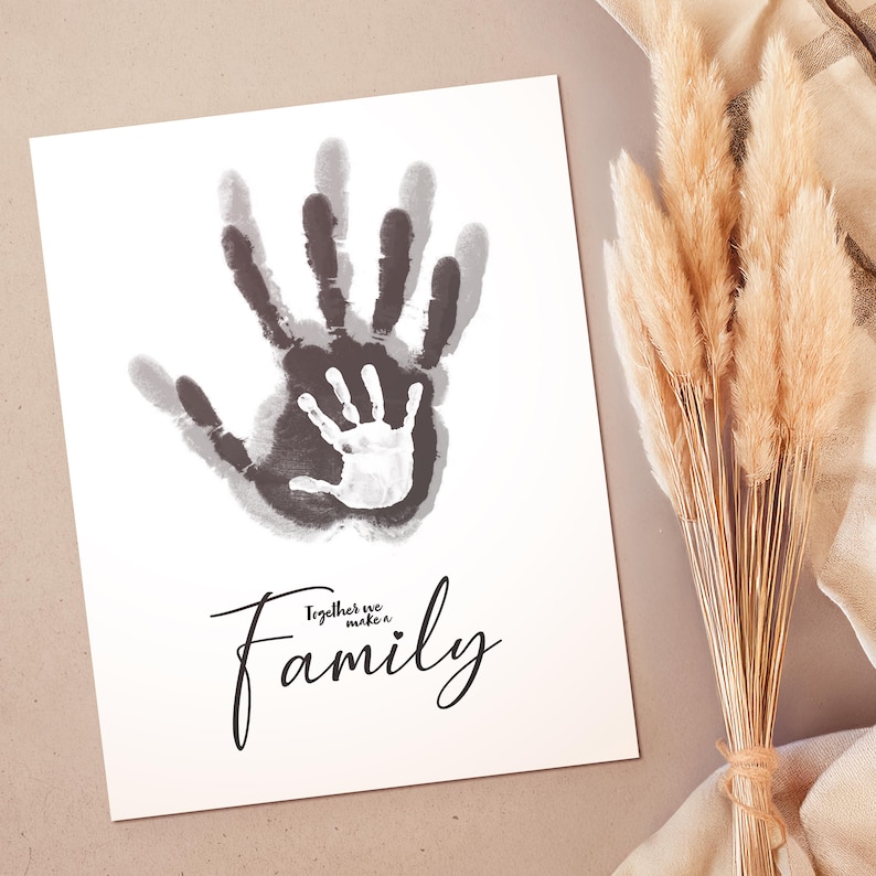 Family Handprint Art Project: DIY Keepsake (digital Download, US Letter ...