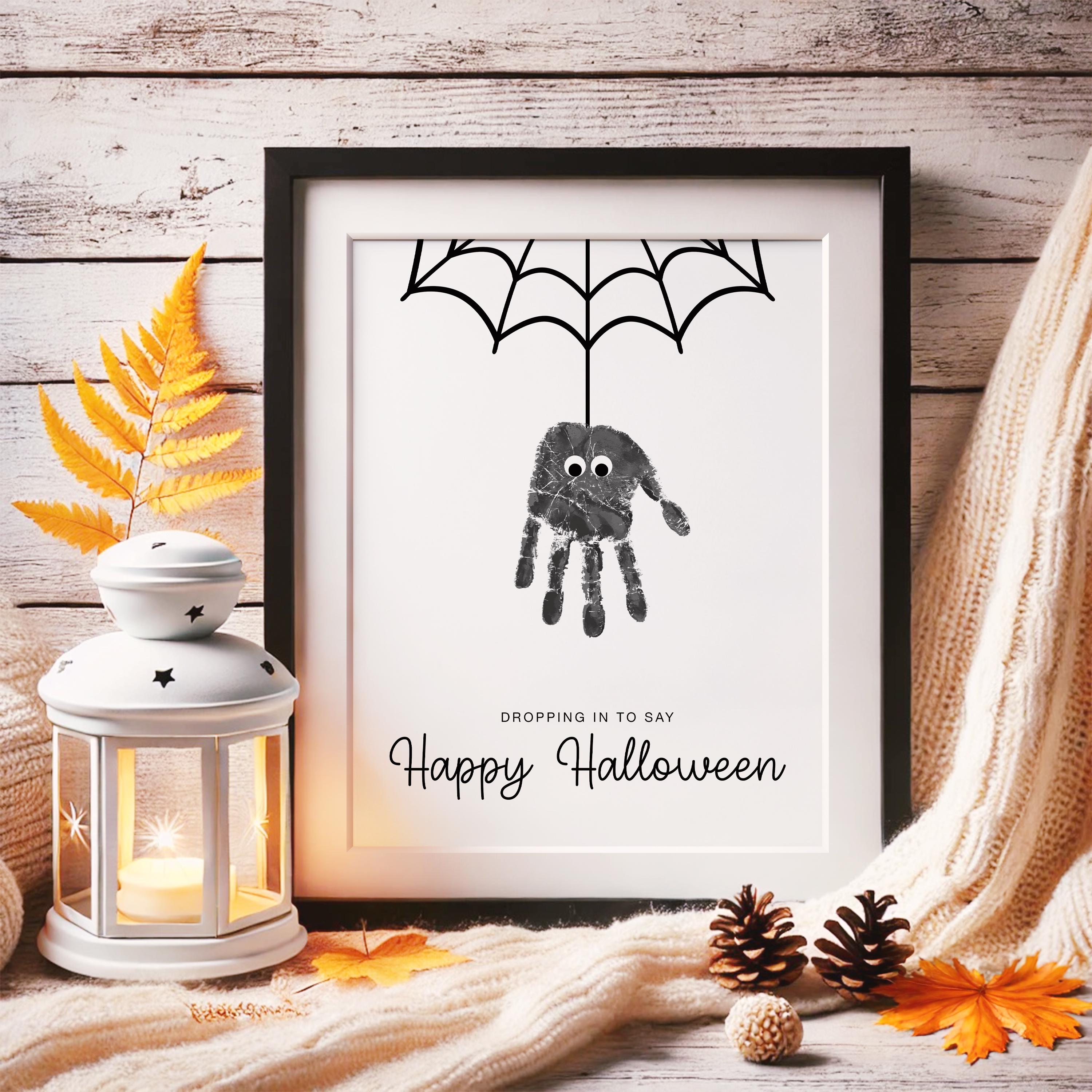 Kids Halloween Spider Handprint Craft: DIY Memory Art (digital Download ...