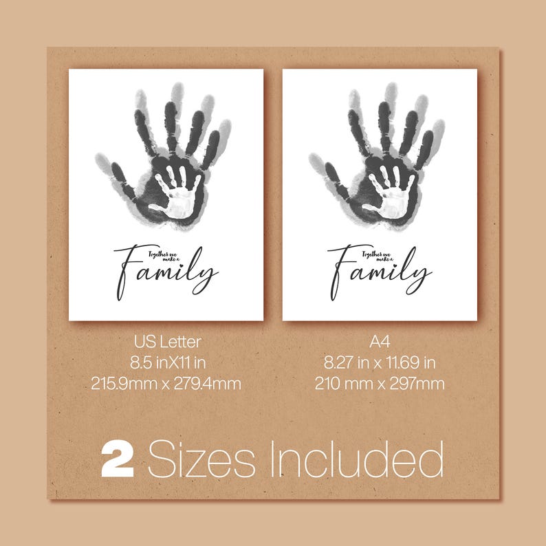 Family Handprint Art Project: DIY Keepsake (digital Download, US Letter ...