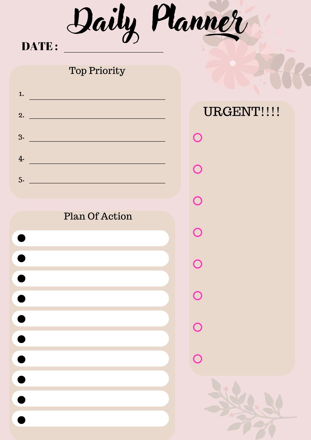 Daily Planner - Etsy