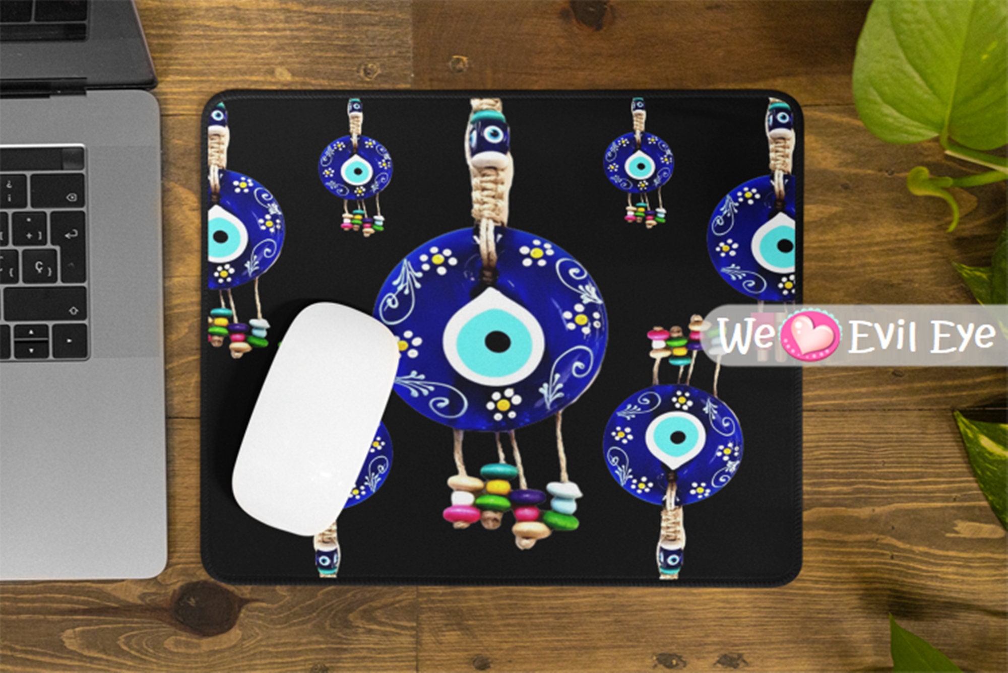 Evil Eye Rectangle Mouse Pad Greek Protection Turkish Nazar Evileye ...