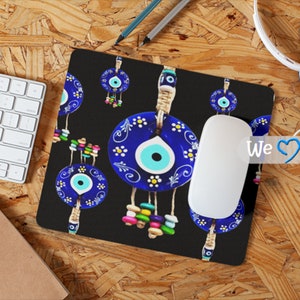 Evil Eye Rectangle Mouse Pad Greek Protection Turkish Nazar Evileye ...