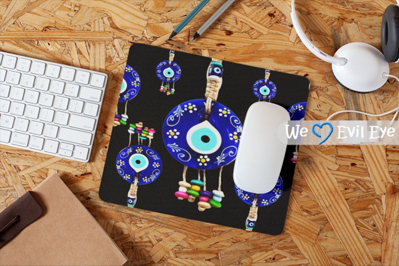 Evil Eye Rectangle Mouse Pad Greek Protection Turkish Nazar Evileye ...