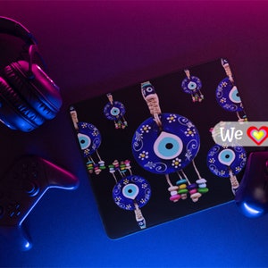 Evil Eye Rectangle Mouse Pad Greek Protection Turkish Nazar Evileye ...