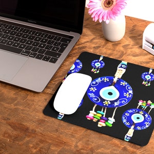 Evil Eye Rectangle Mouse Pad Greek Protection Turkish Nazar Evileye ...