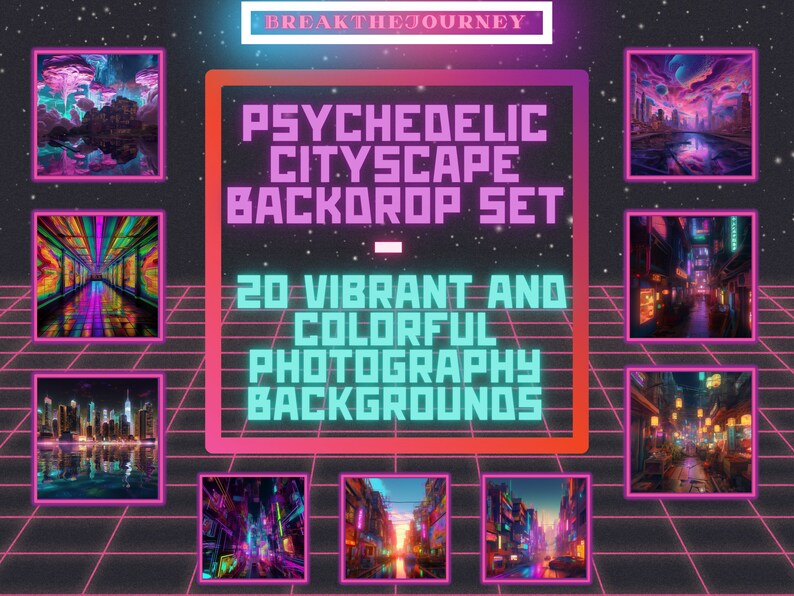 Cyberpunk Digital Backgrounds - 20 Psychedelic Cityscape Digital ...