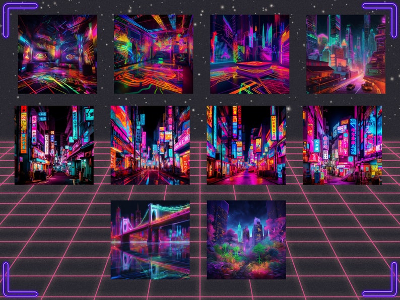 Cyberpunk Digital Backgrounds - 21 Psychedelic Cityscape Digital ...