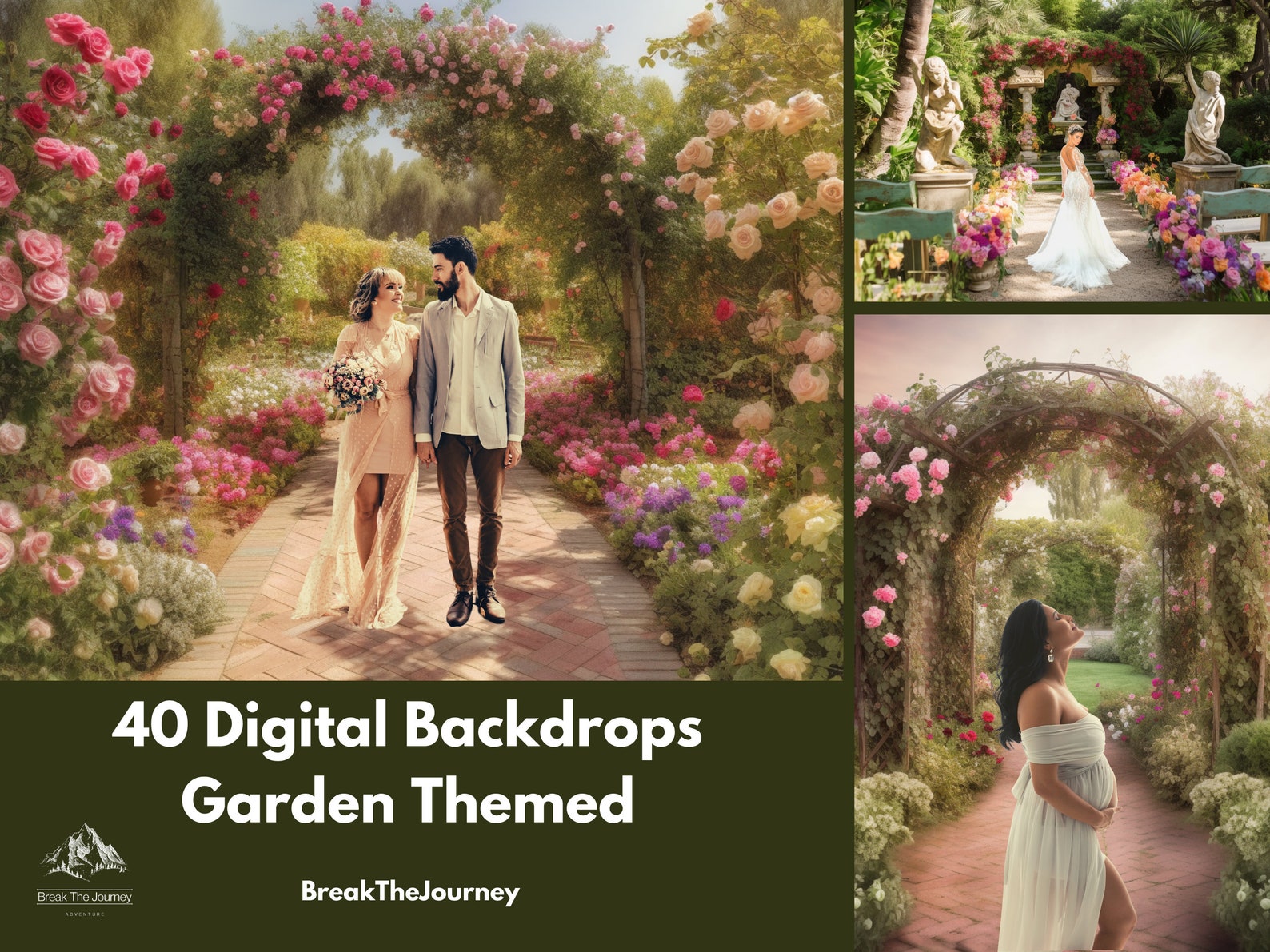 40 Stunning Garden-themed Photography Backdrops for Digital Download ...