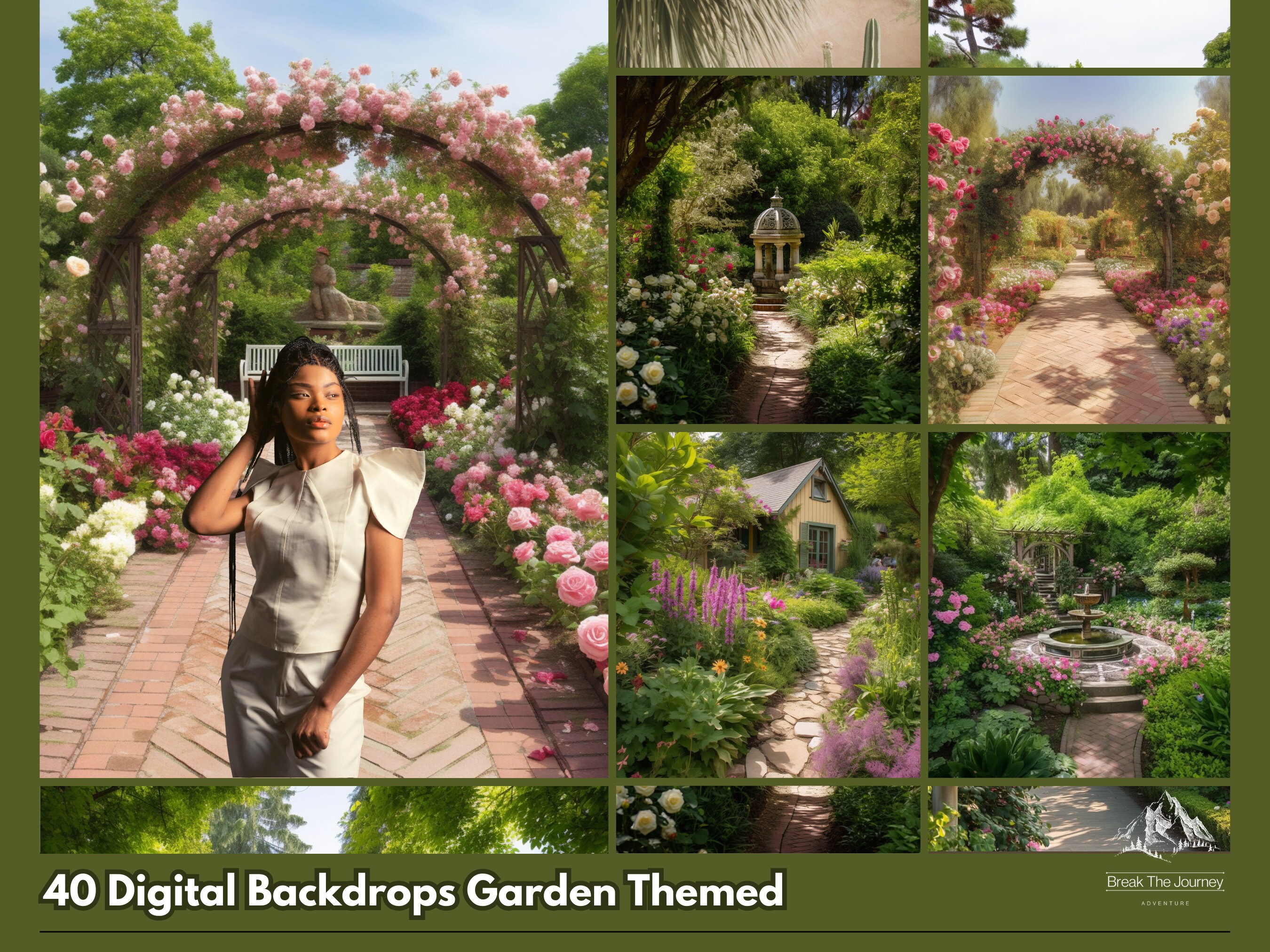 40 Stunning Garden-themed Photography Backdrops for Digital Download ...