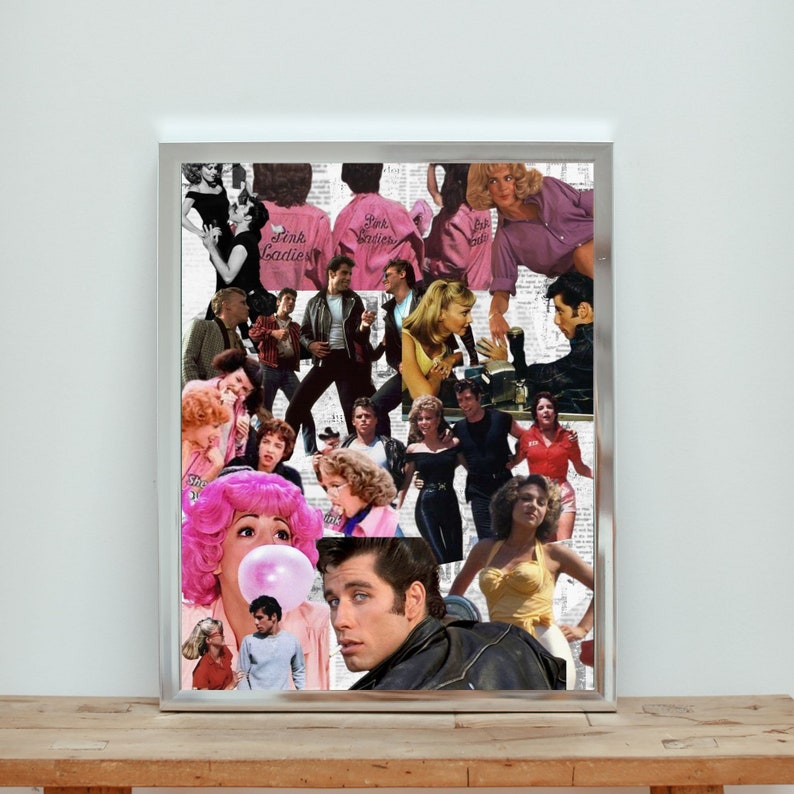 Grease Poster Art Print, John Travolta Poster Print, Movie Print Film ...