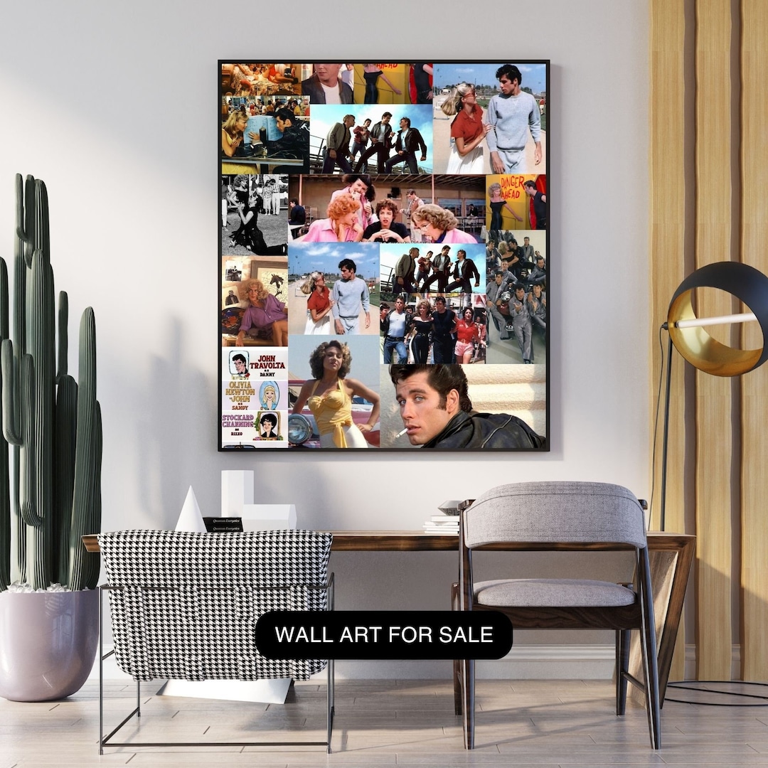 Grease Movie Poster: Retro Collage Art Print (digital Download) - Etsy UK