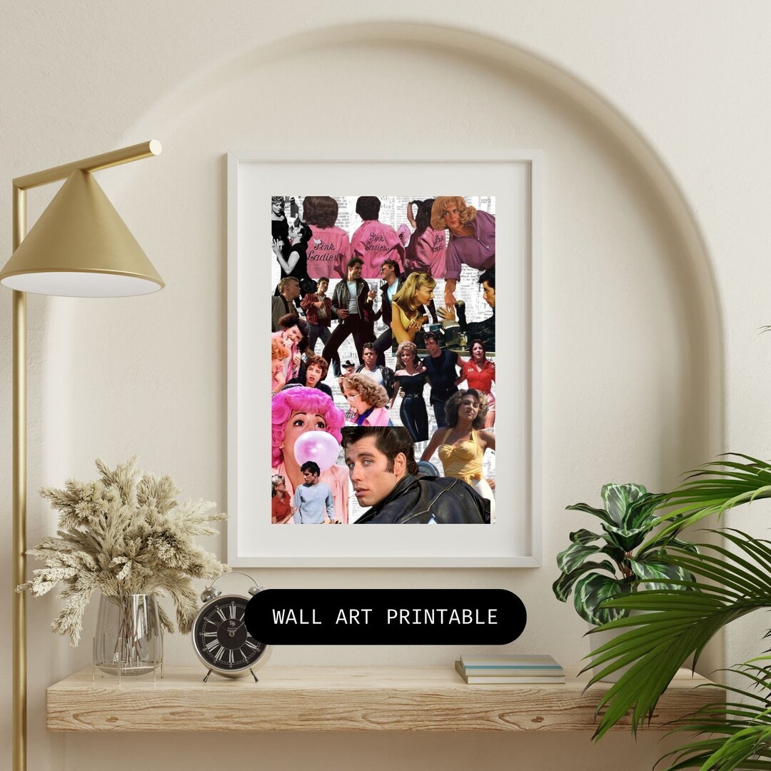 Grease Poster Art Print, John Travolta Poster Print, Movie Print Film ...