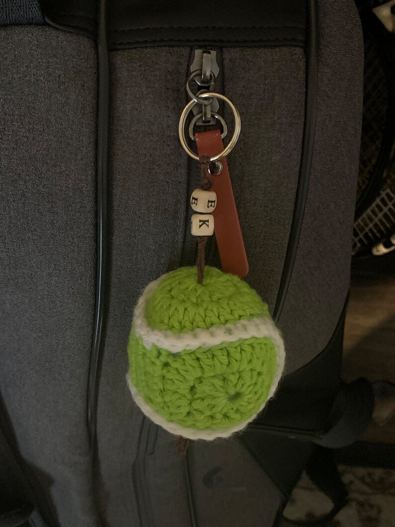 Tennis Ball Keychain - Etsy