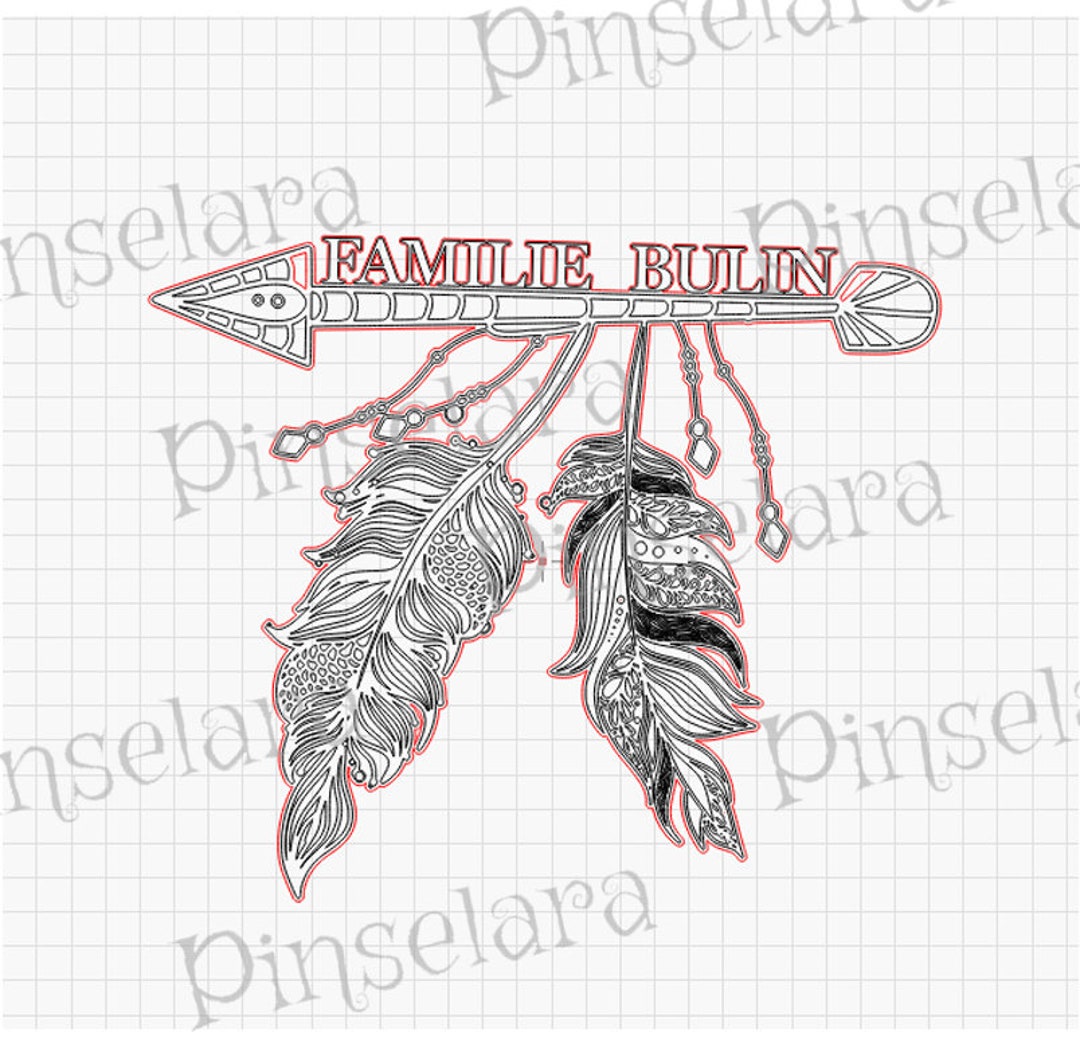 Laser Cut File, Family Arrow, Wall Decoration, Door Wreath, Door Sign ...