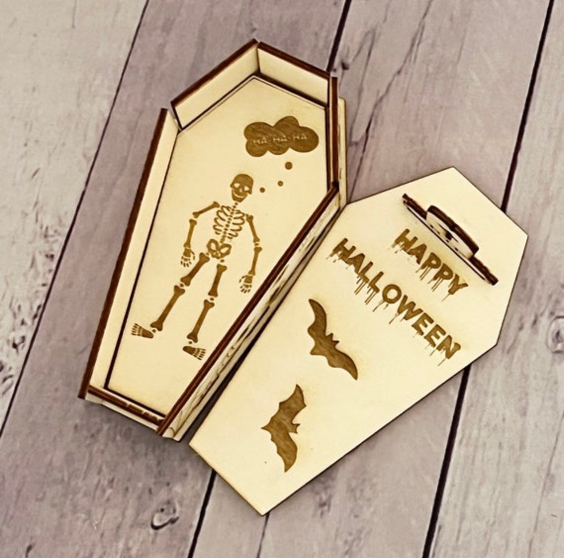 Laser Cut File, Halloween Coffin 15 Cm, Garden Decoration, Halloween ...