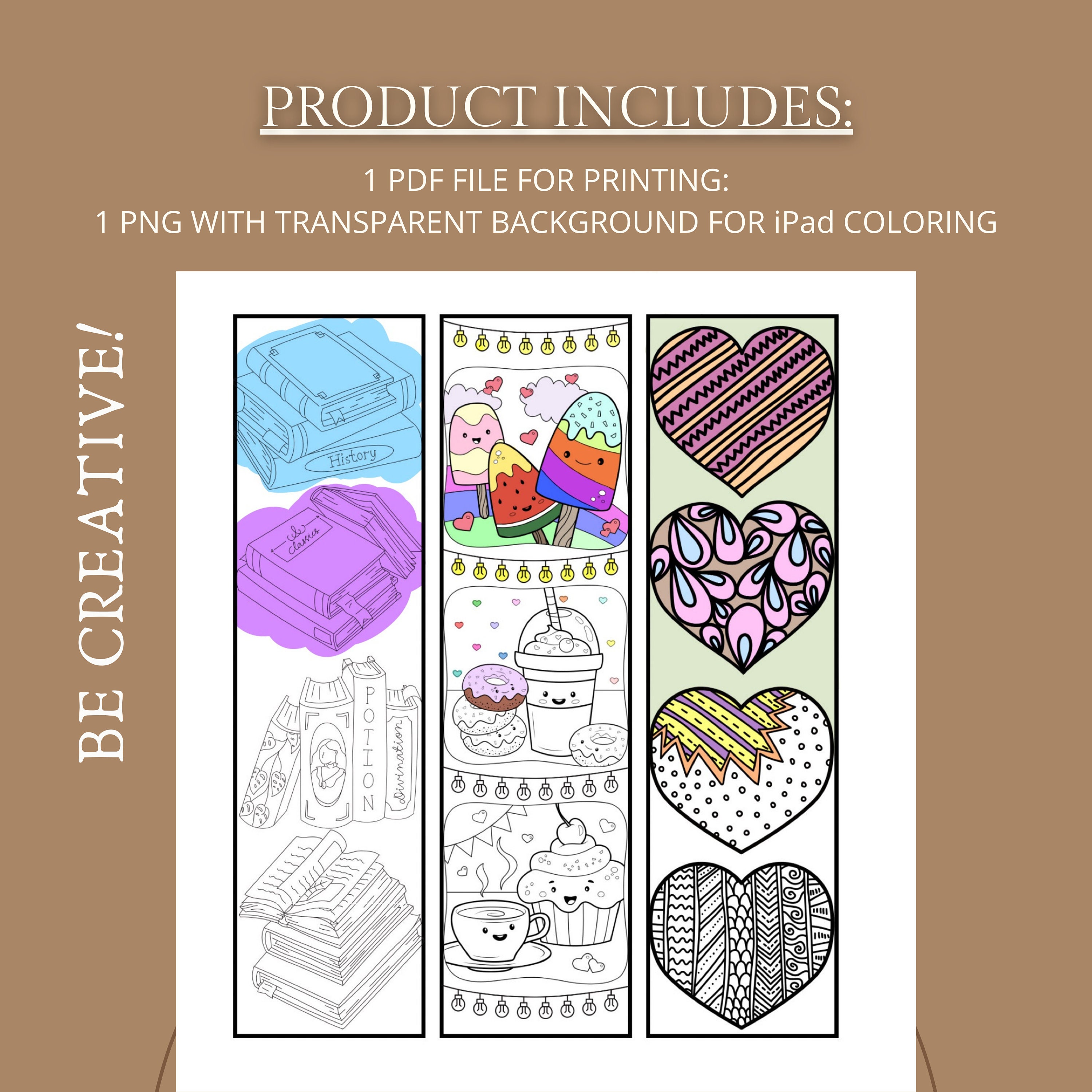 Printable Colouring Bookmarks, Digital Bookmarks, Reading Tracker ...