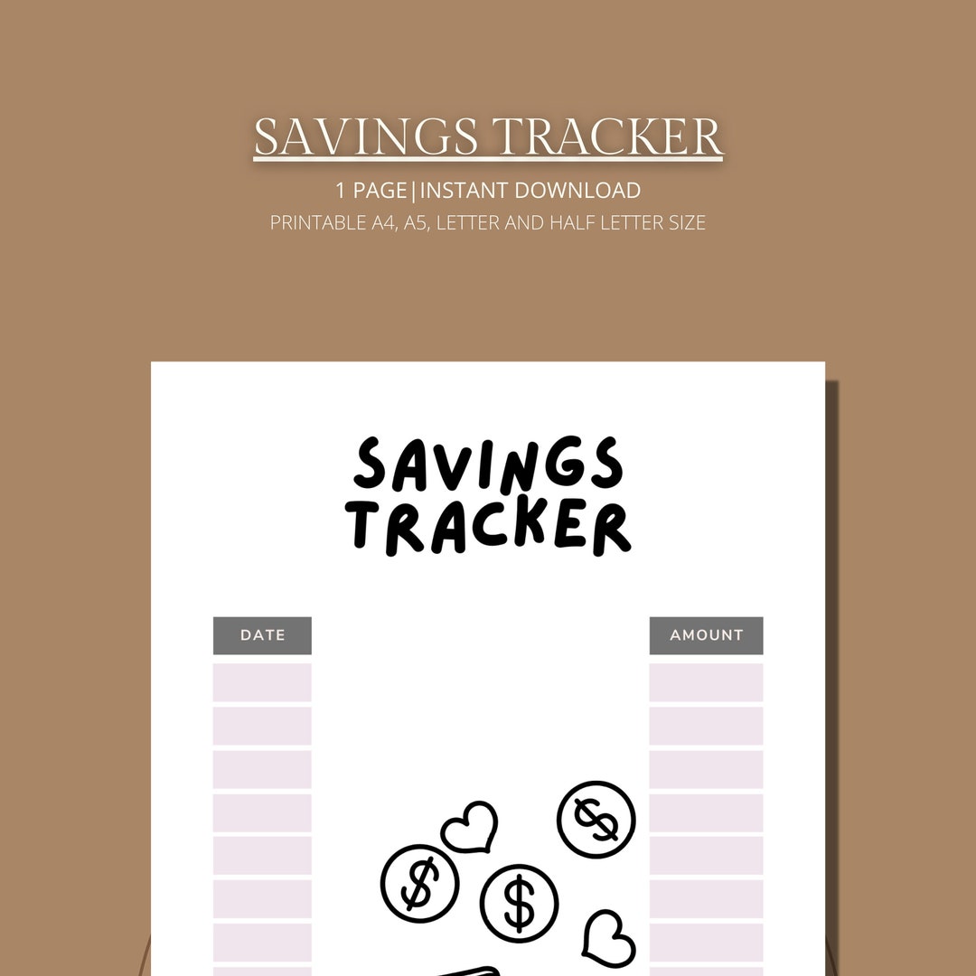 Savings Tracker Printable, Vacation Savings Tracker, Savings Challenge ...
