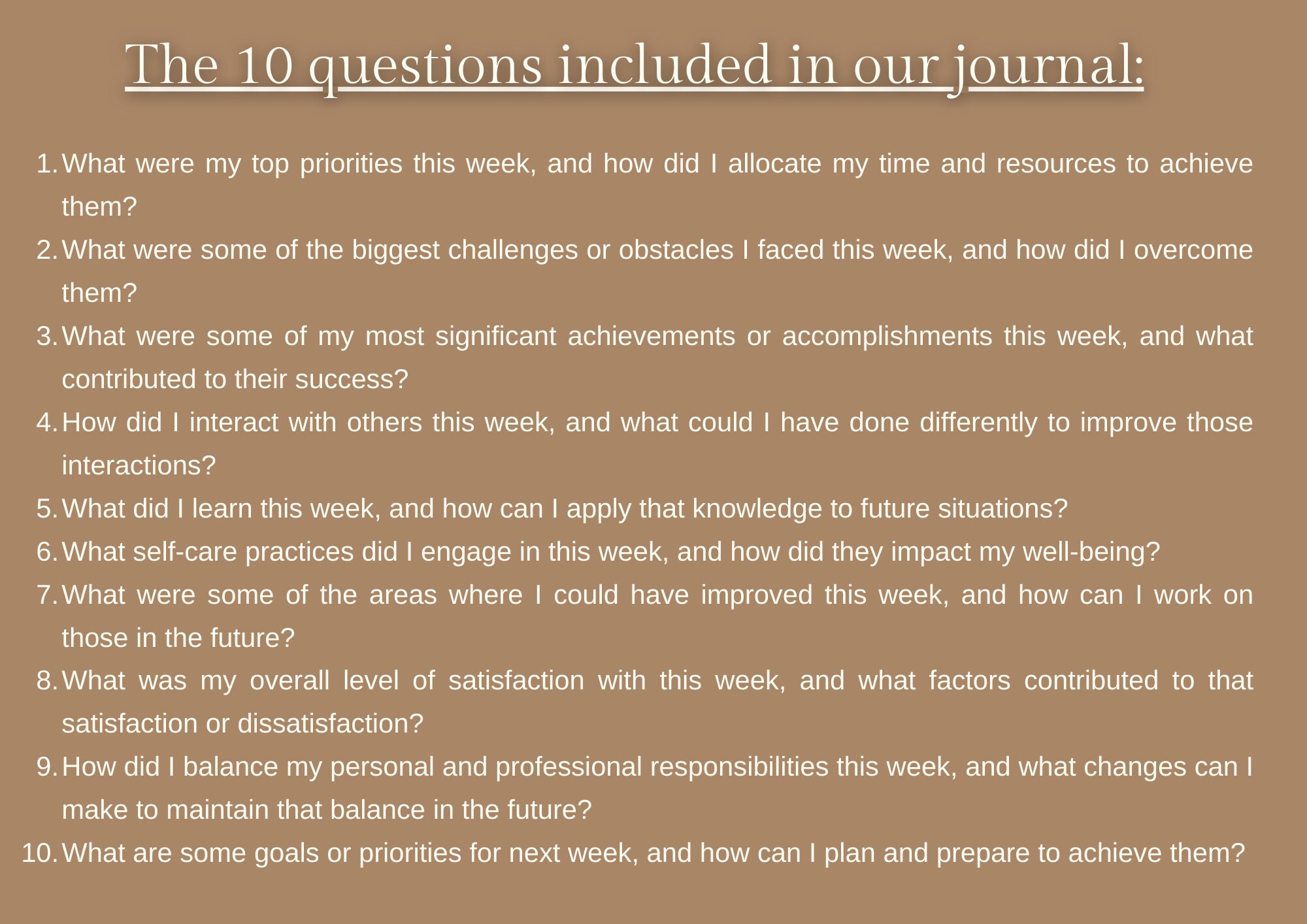 Printable Self-reflection Weekly Planner, Self-reflection Journal ...