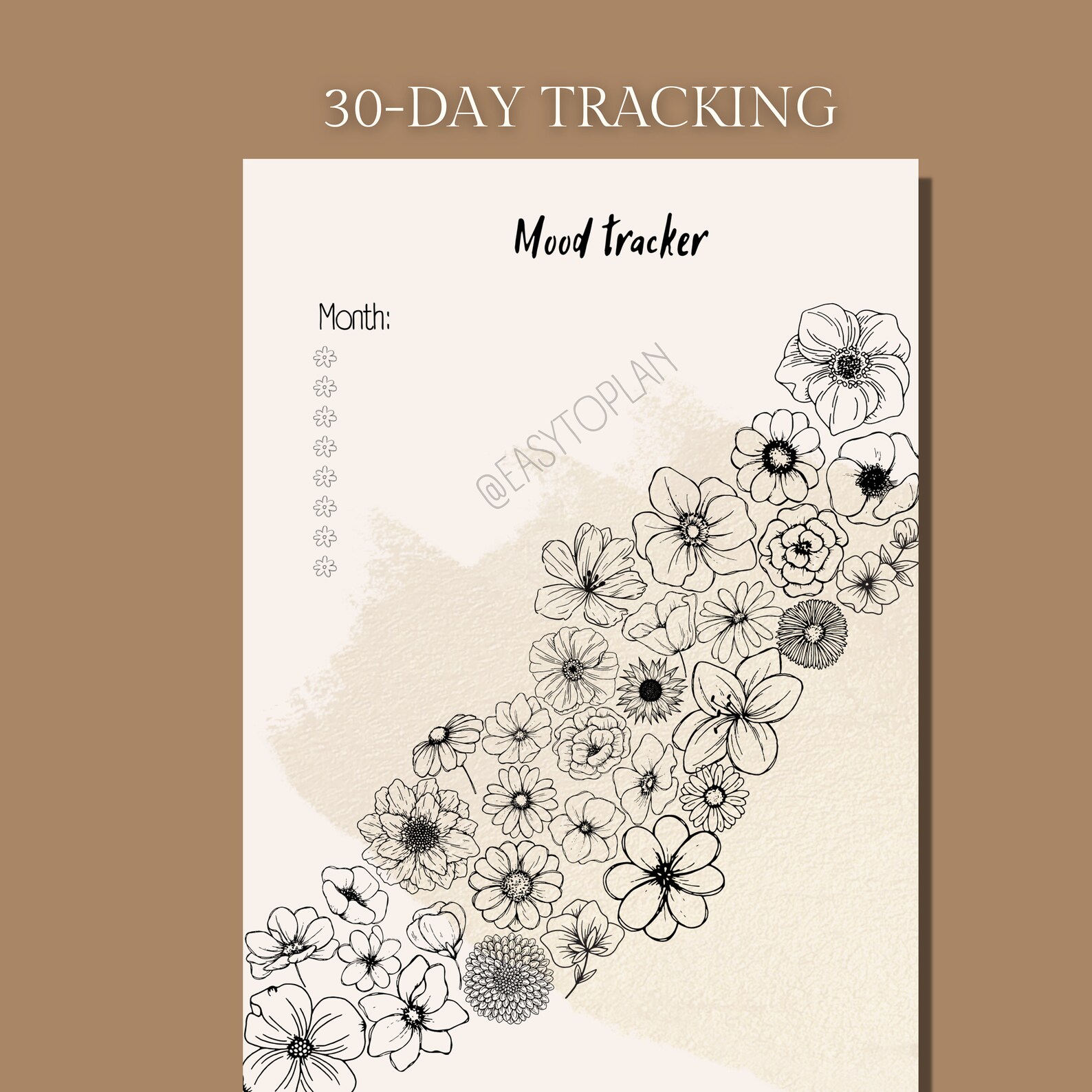 Monthly Mood Tracker, Emotion Tracker, Mood Tracker Pages, Anxiety ...