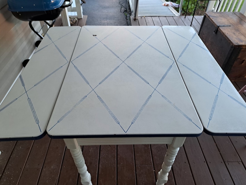 Ingram-richardson 1930's Porcelain-enamel Top Table - Etsy