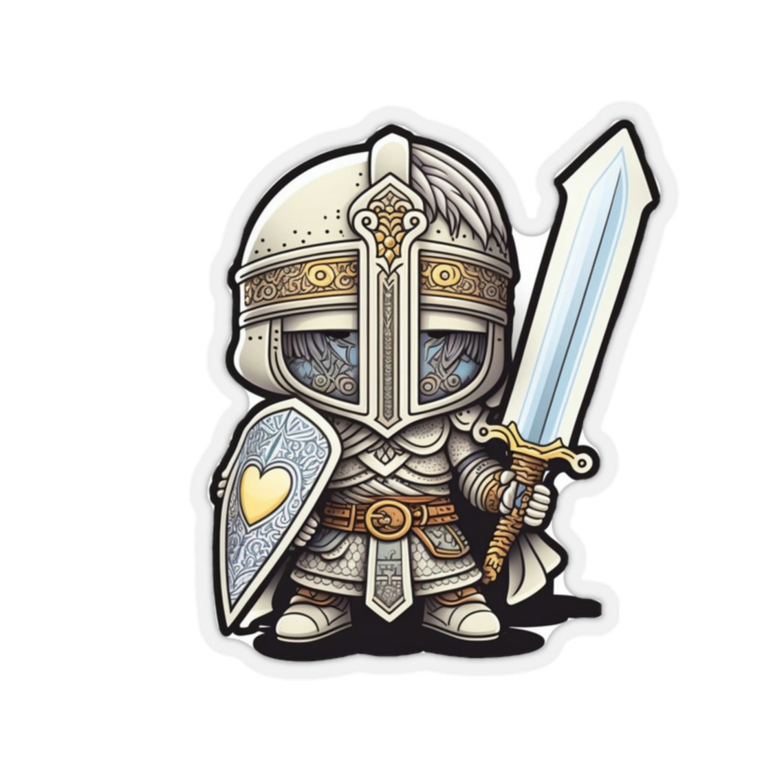 Chibi Paladin Sticker for Fantasy Fans Sticker for Laptop Stickers for ...