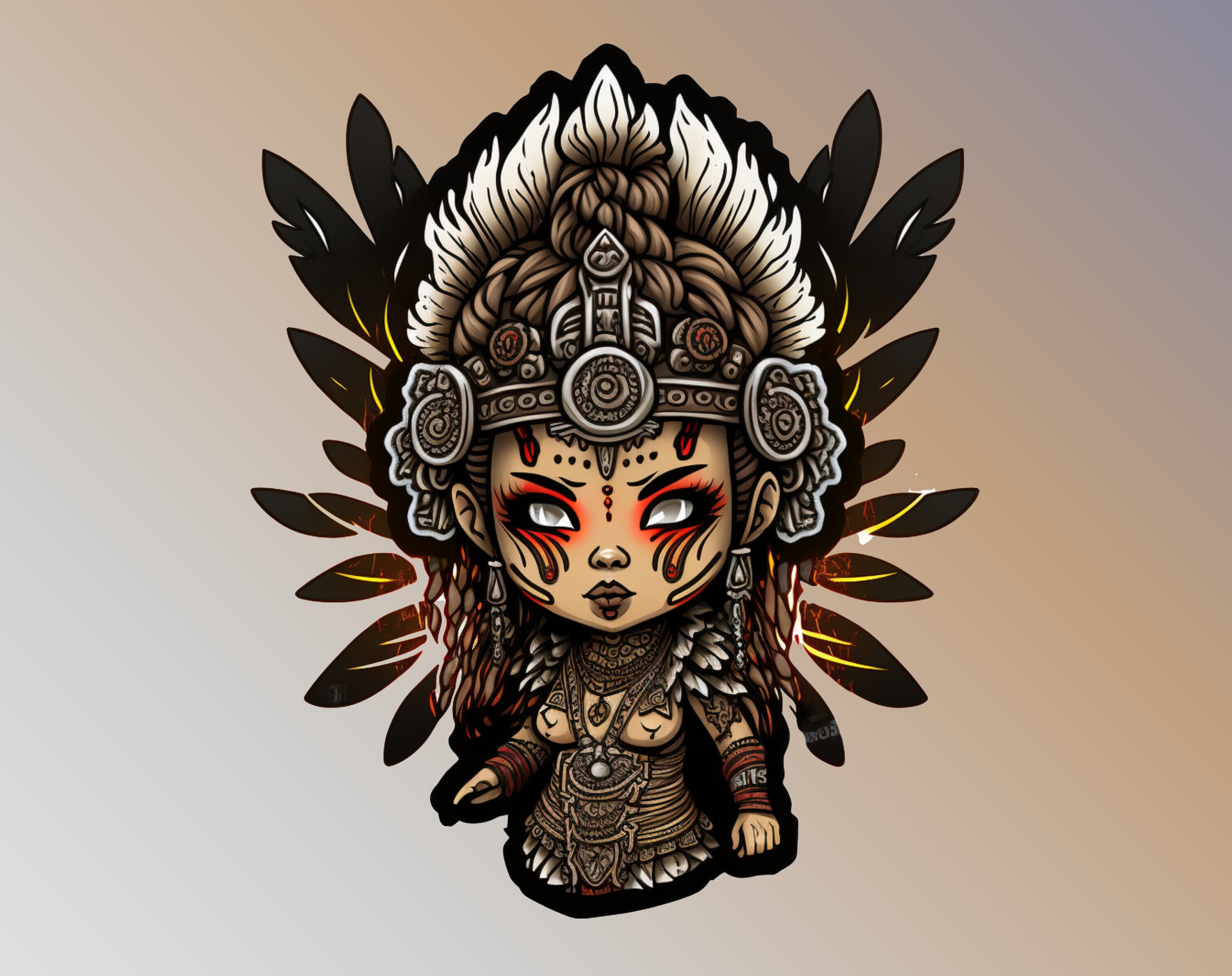 Chibi Shaman Sticker for Fantasy Fans Sticker for Laptop Stickers for ...
