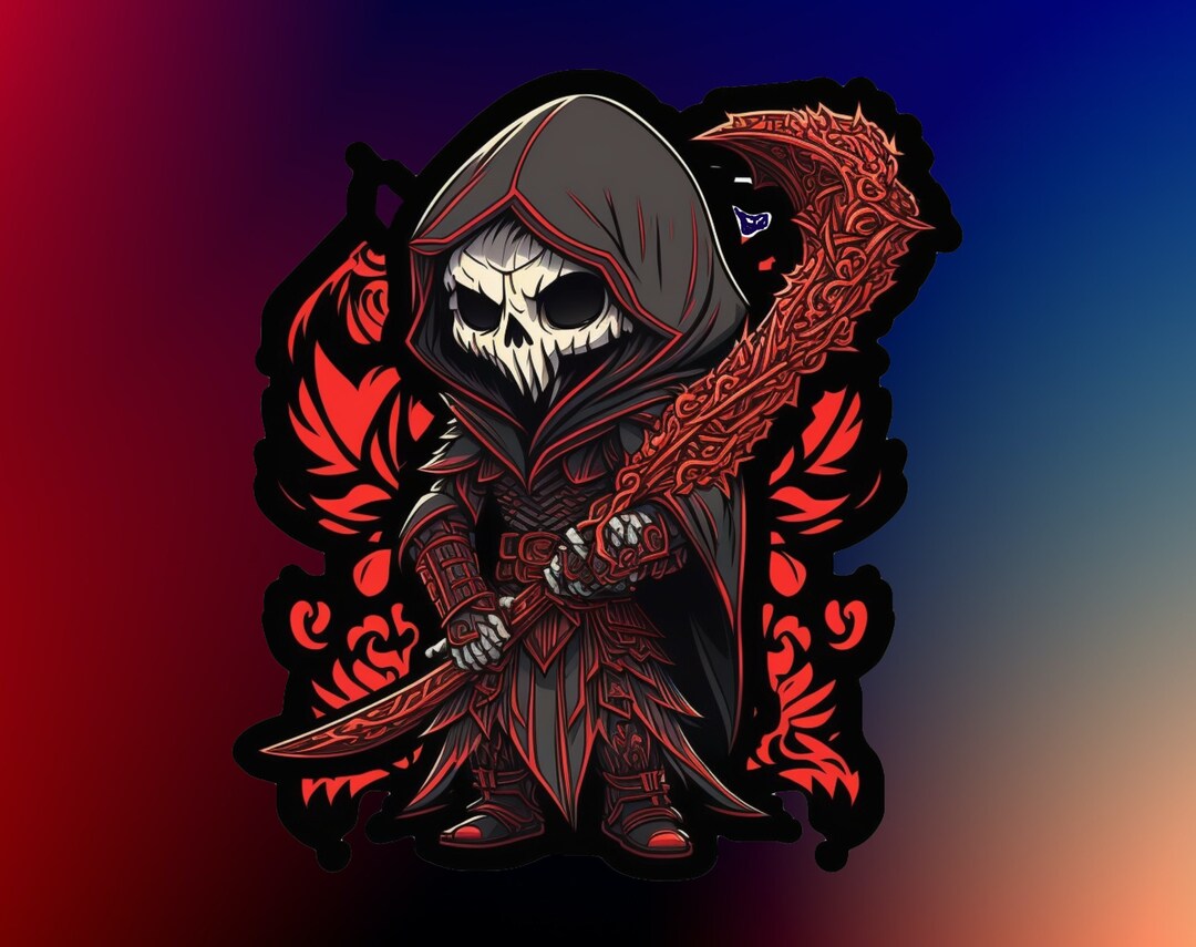 Chibi Reaper Sticker for Fantasy Fans Sticker for Laptop Stickers for ...