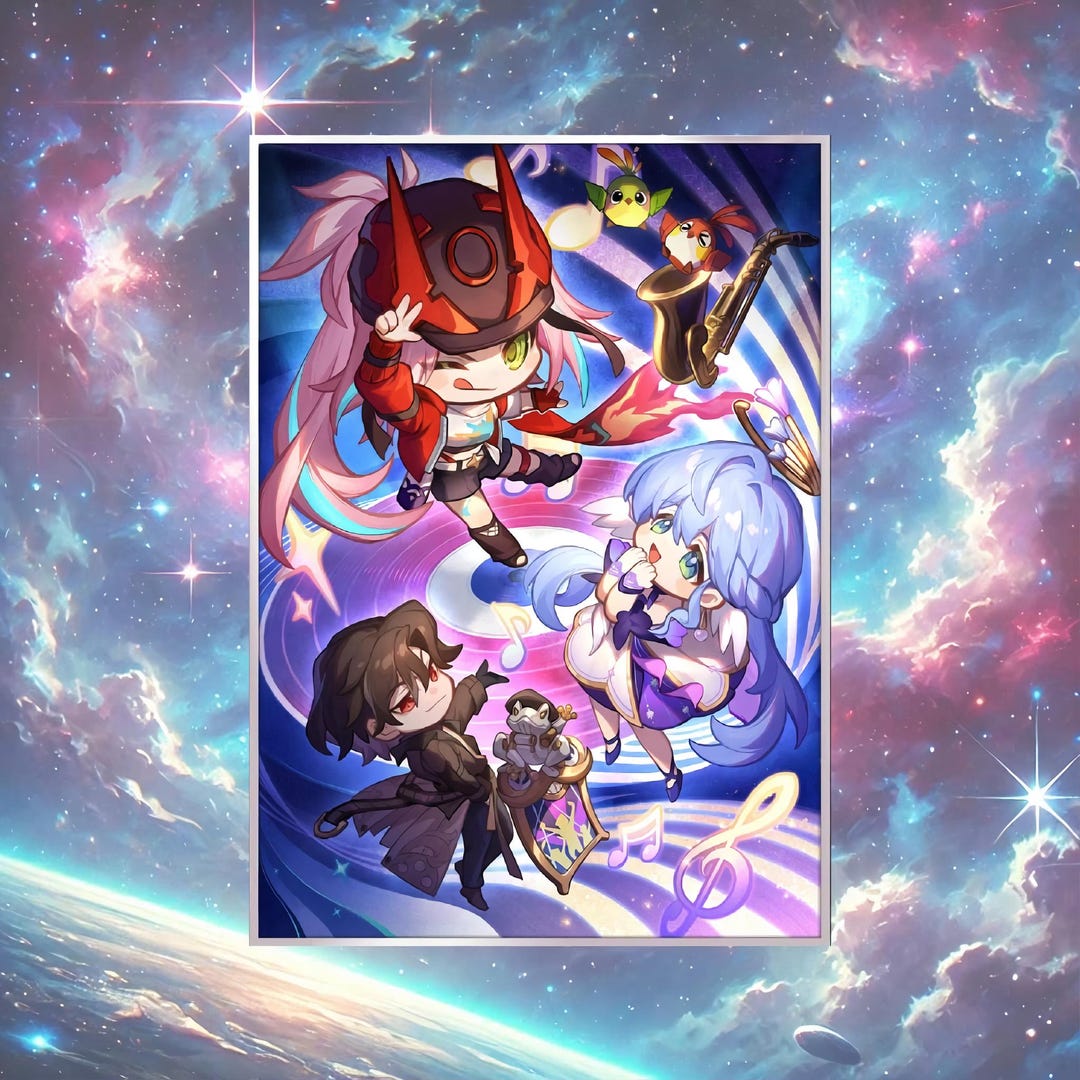 Honkai Star Rail Poster - Light Cone Print - Rappa Ninja Record Sound ...