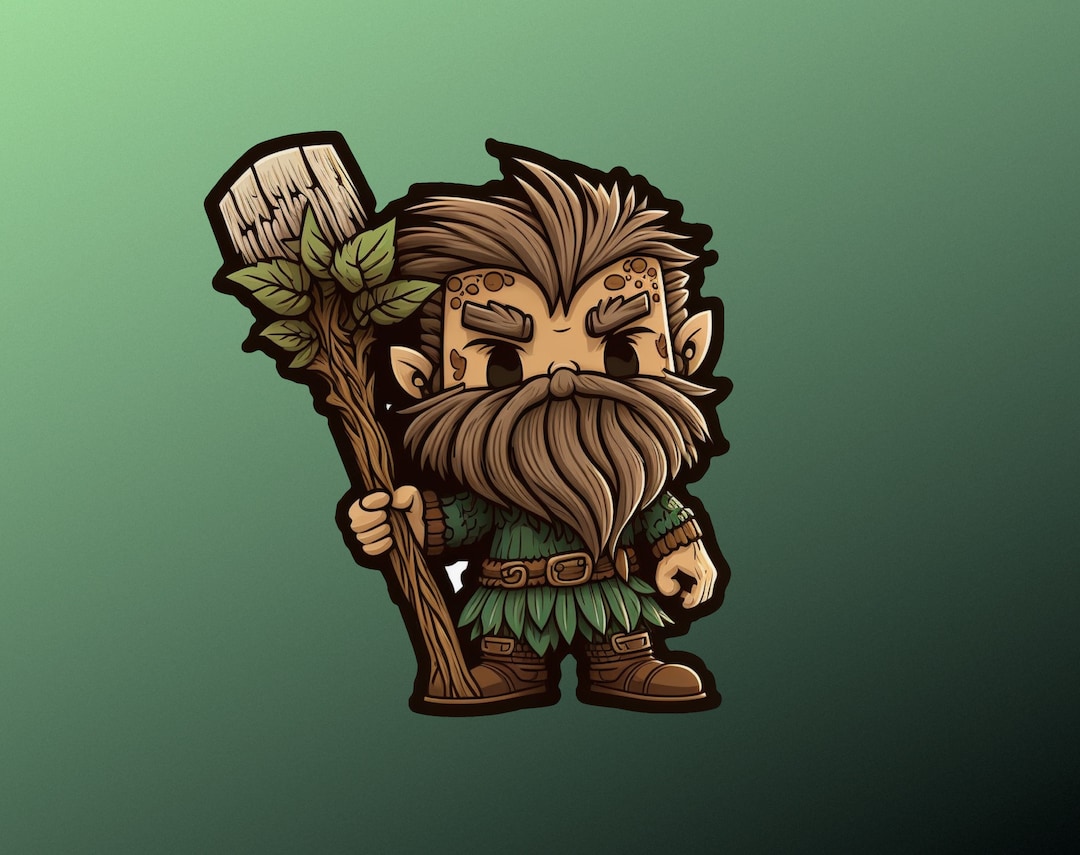 Chibi Druid Sticker for Fantasy Fans Sticker for Laptop Stickers for ...