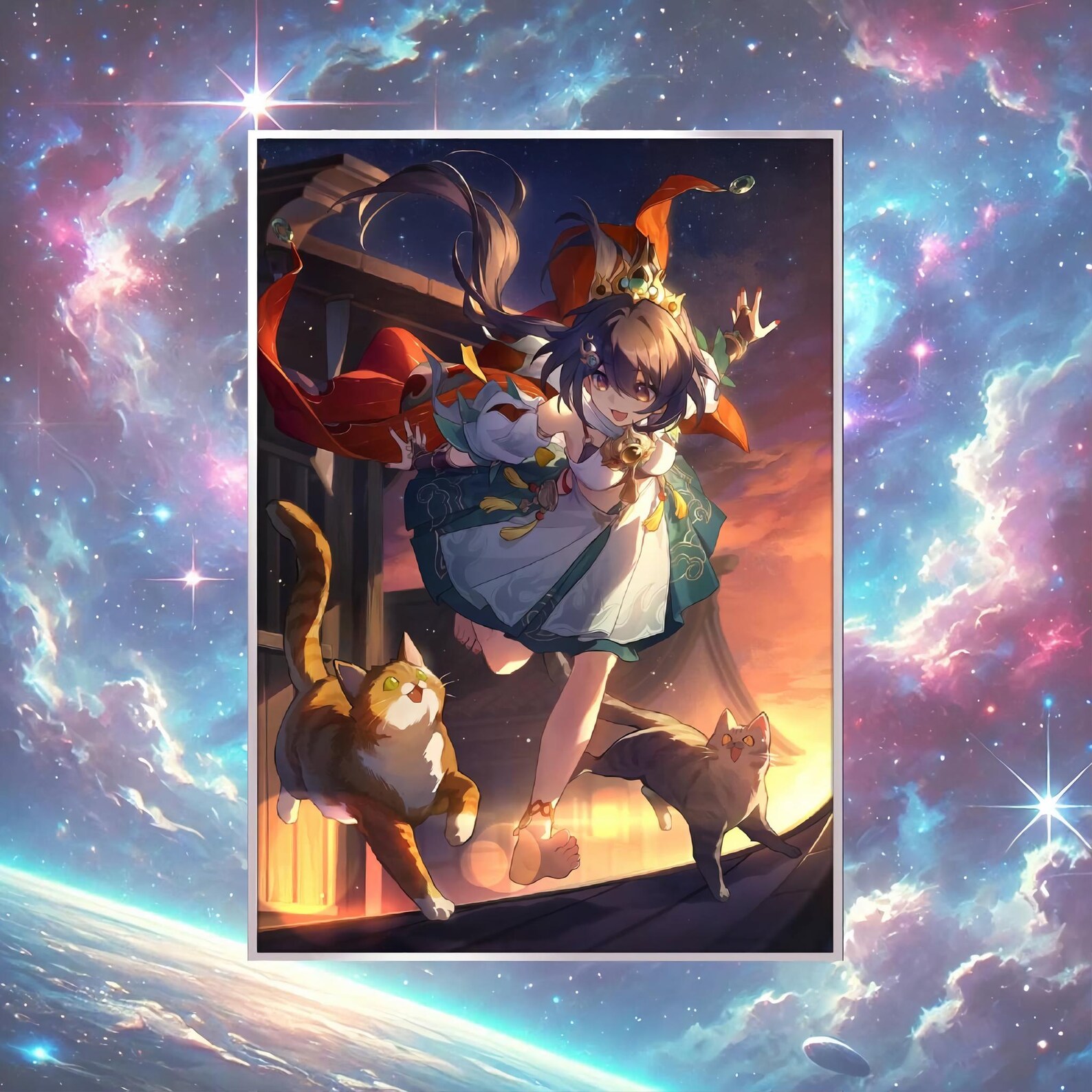 Honkai Star Rail Poster - Light Cone Print - Yunli Dance at Sunset ...