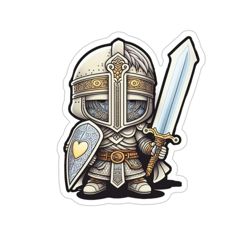 Chibi Paladin Sticker for Fantasy Fans Sticker for Laptop Stickers for ...