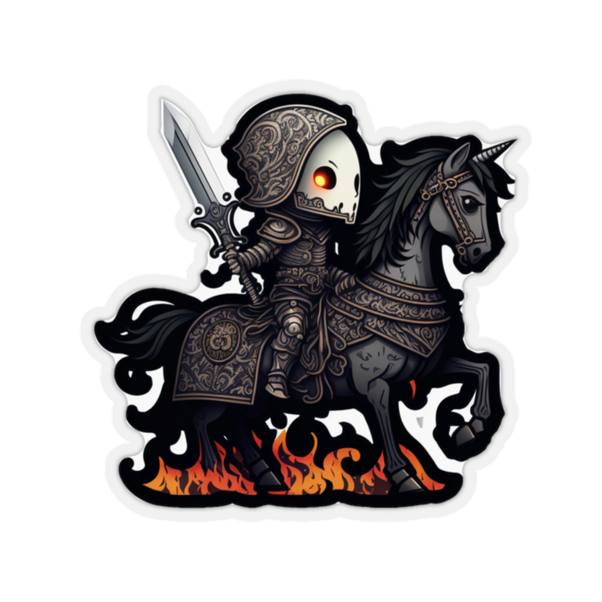 Chibi Hell Knight Sticker for Fantasy Fans Sticker for Laptop Stickers ...