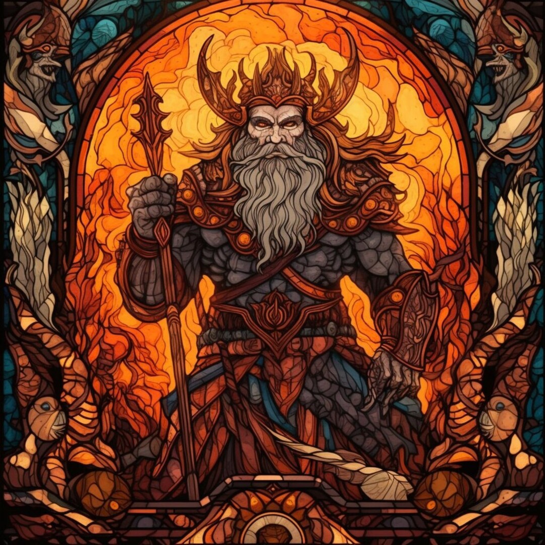 Digital Art Print: Hades on Stained Glass Instant - Etsy