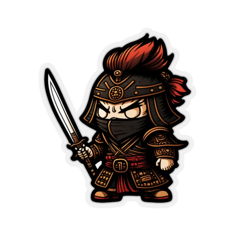 Chibi Samurai Sticker for Fantasy Fans Sticker for Laptop Stickers for ...