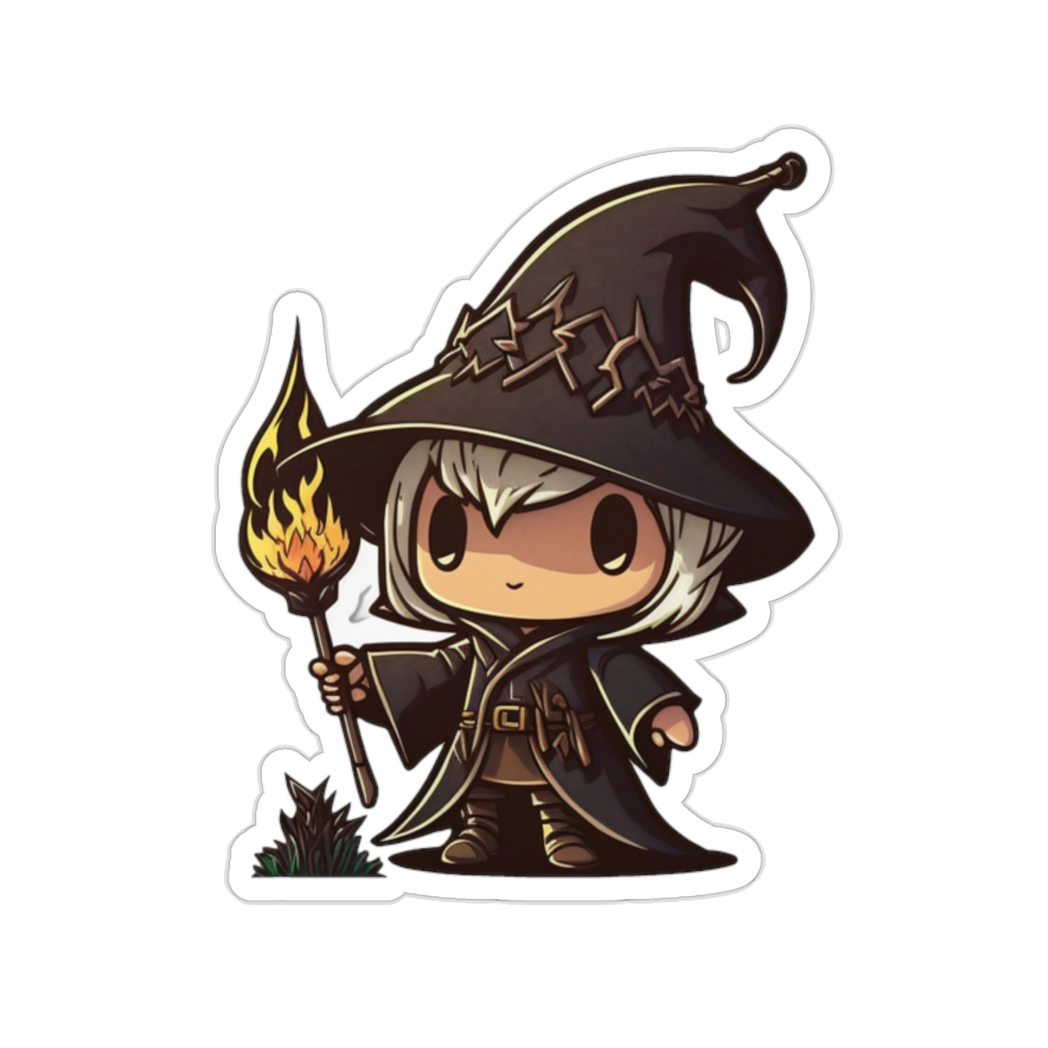 Chibi Black Mage Sticker for Fantasy Fans Sticker for Laptop Stickers ...