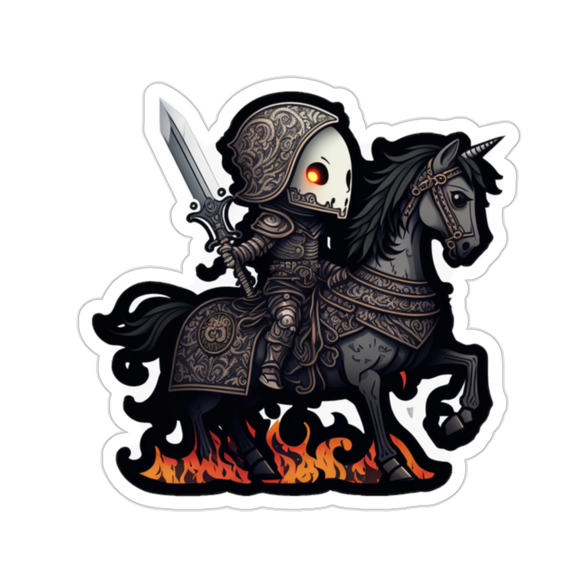 Chibi Hell Knight Sticker for Fantasy Fans Sticker for Laptop Stickers ...