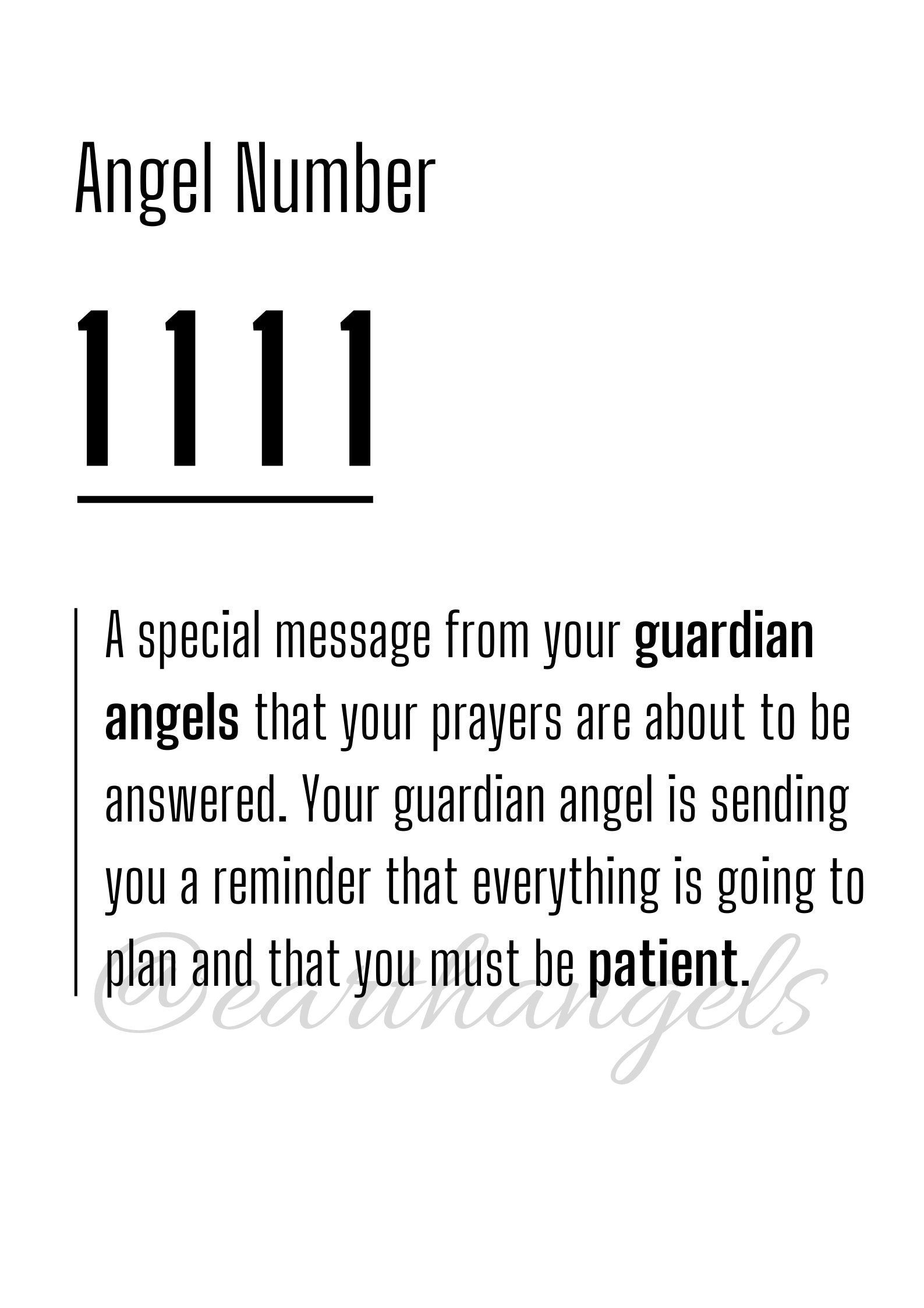 Angel Number 1111 Print Poster - Etsy