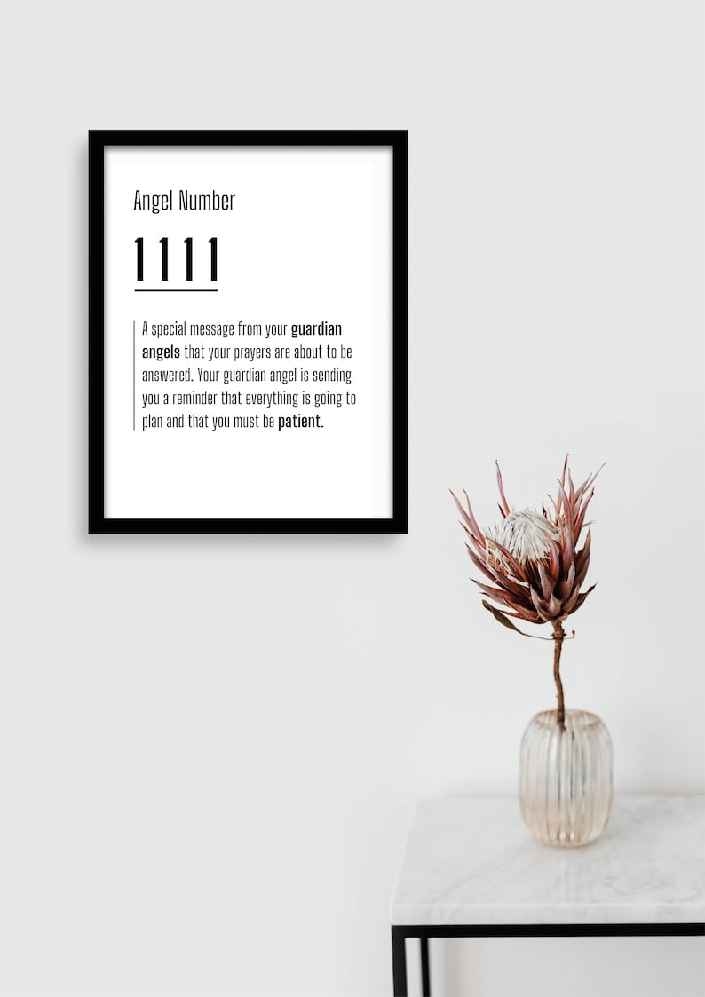 Angel Number 1111 Print Poster - Etsy
