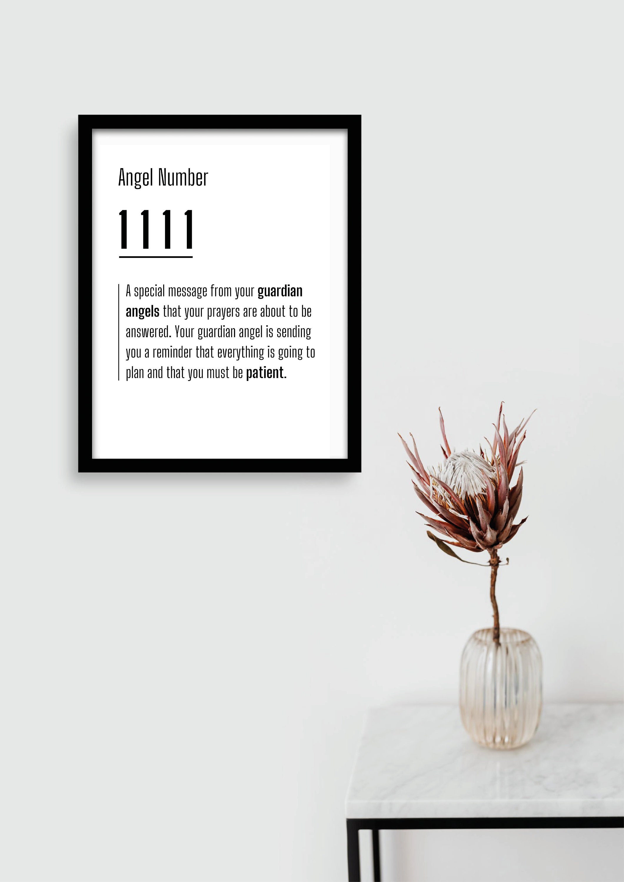 Angel Number 1111 Print Poster - Etsy