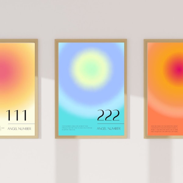 Framed Angel Number Poster - Etsy