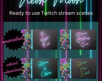 Twitch Animated Scenes Neon - Etsy