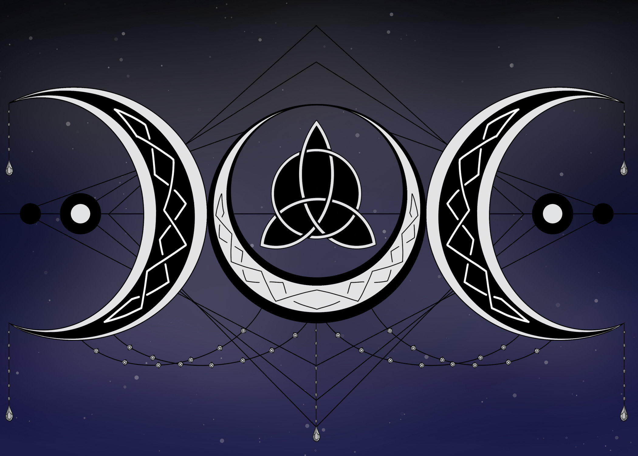Triple Moon - Etsy