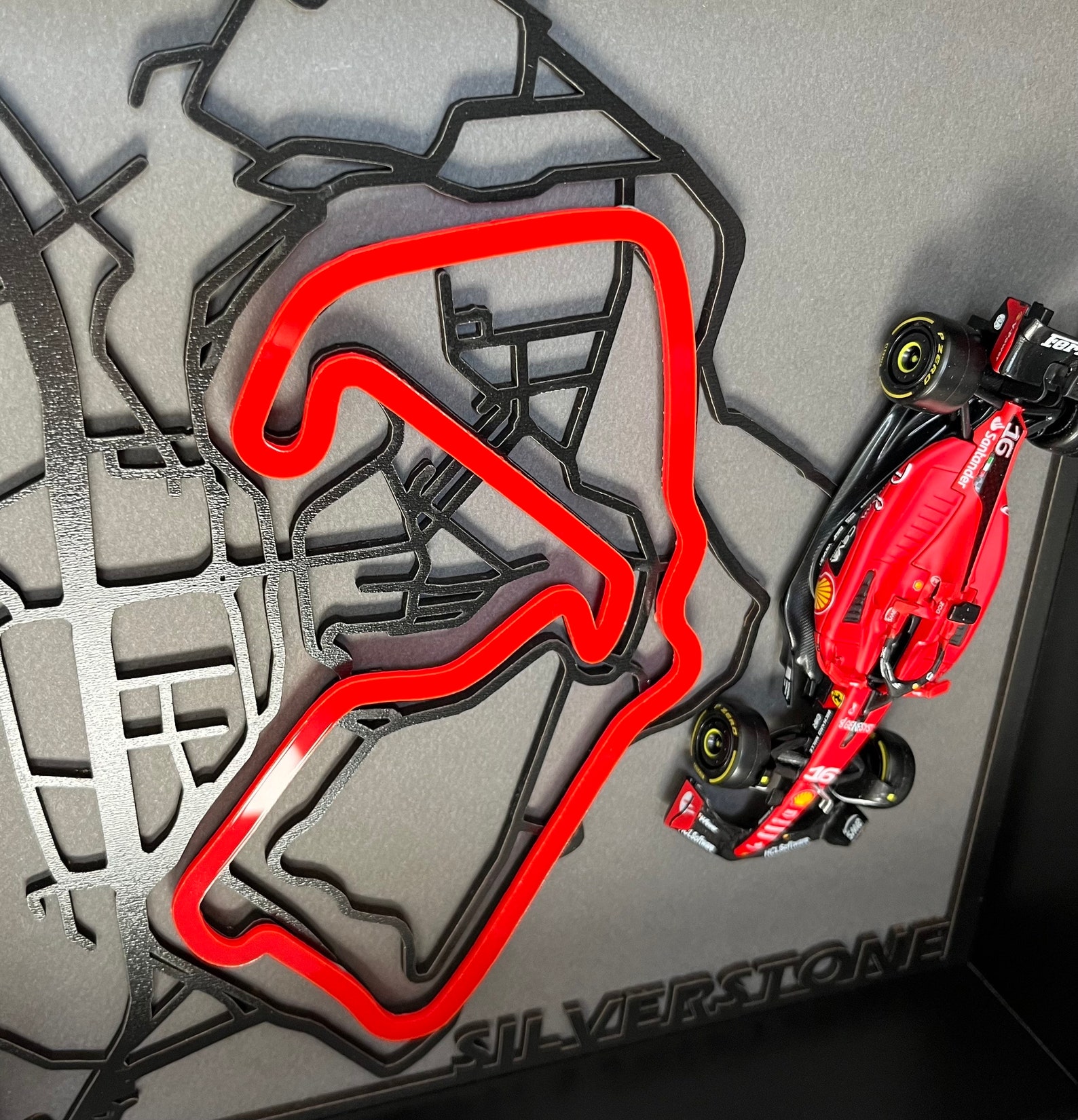 Car Frame 3D Formula 1 Silverstone Map Wall Art Display - Etsy