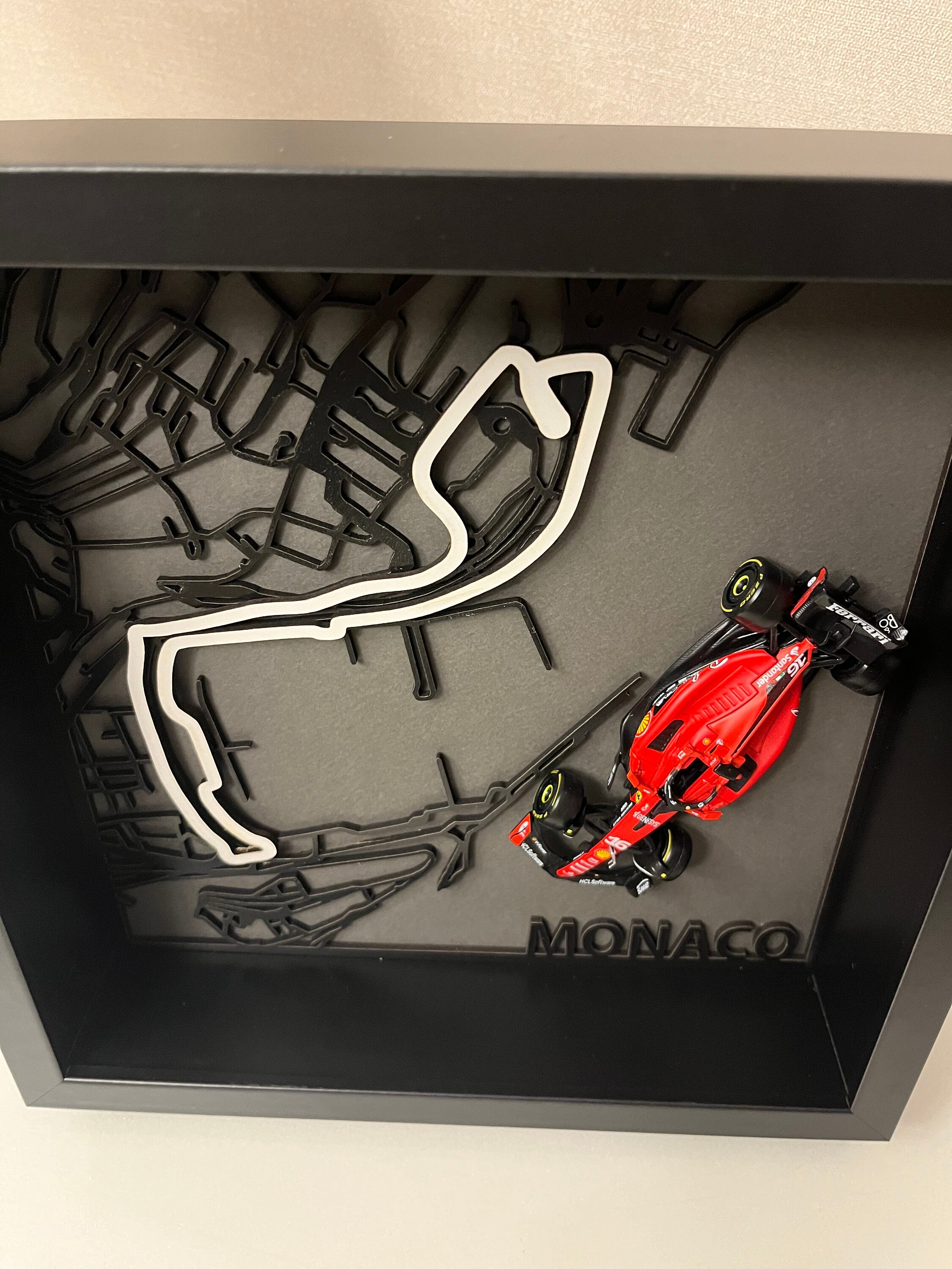 Car Frame 3D Formula 1 Monaco Wall Art Display - Etsy